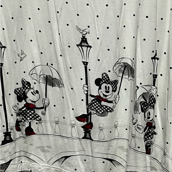 Disney | Tops | Disney Parks Minnie Mouse Singing In The Rain Polka Dot ...